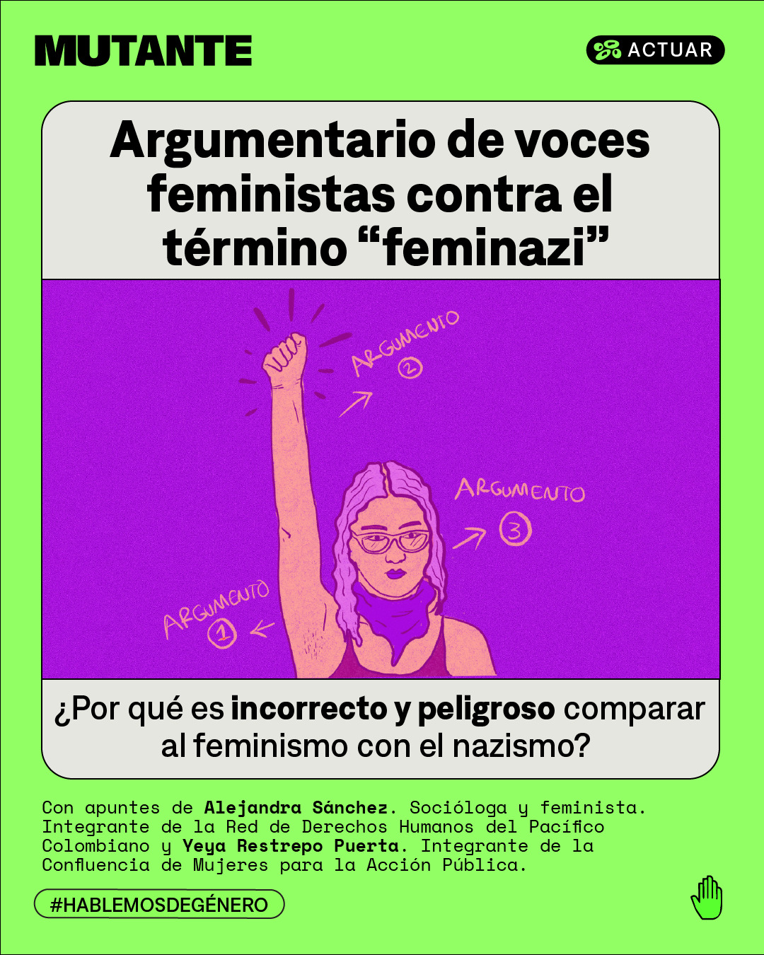 MUTANTE - Argumentario de voces feministas contra el término "feminazis"